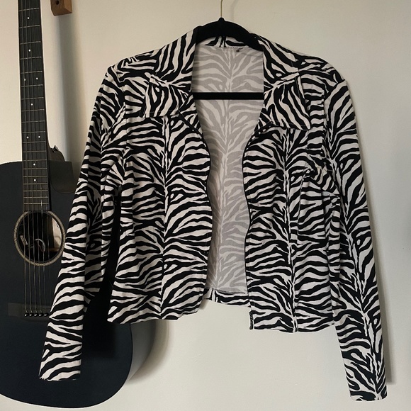 Vintage | Jackets & Coats | Vintage Zebra Print Jacket | Poshmark